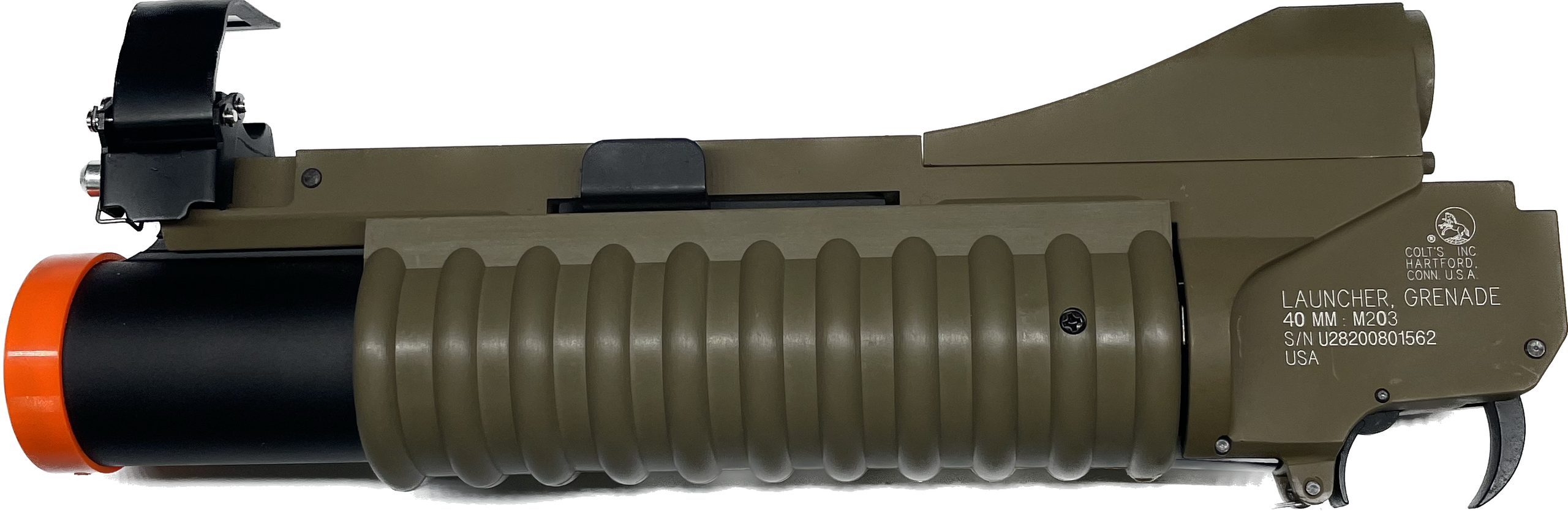 Colt M203 40mm Grenade Launcher For M4/M16 (Dark Earth) - | BATTLE LAB