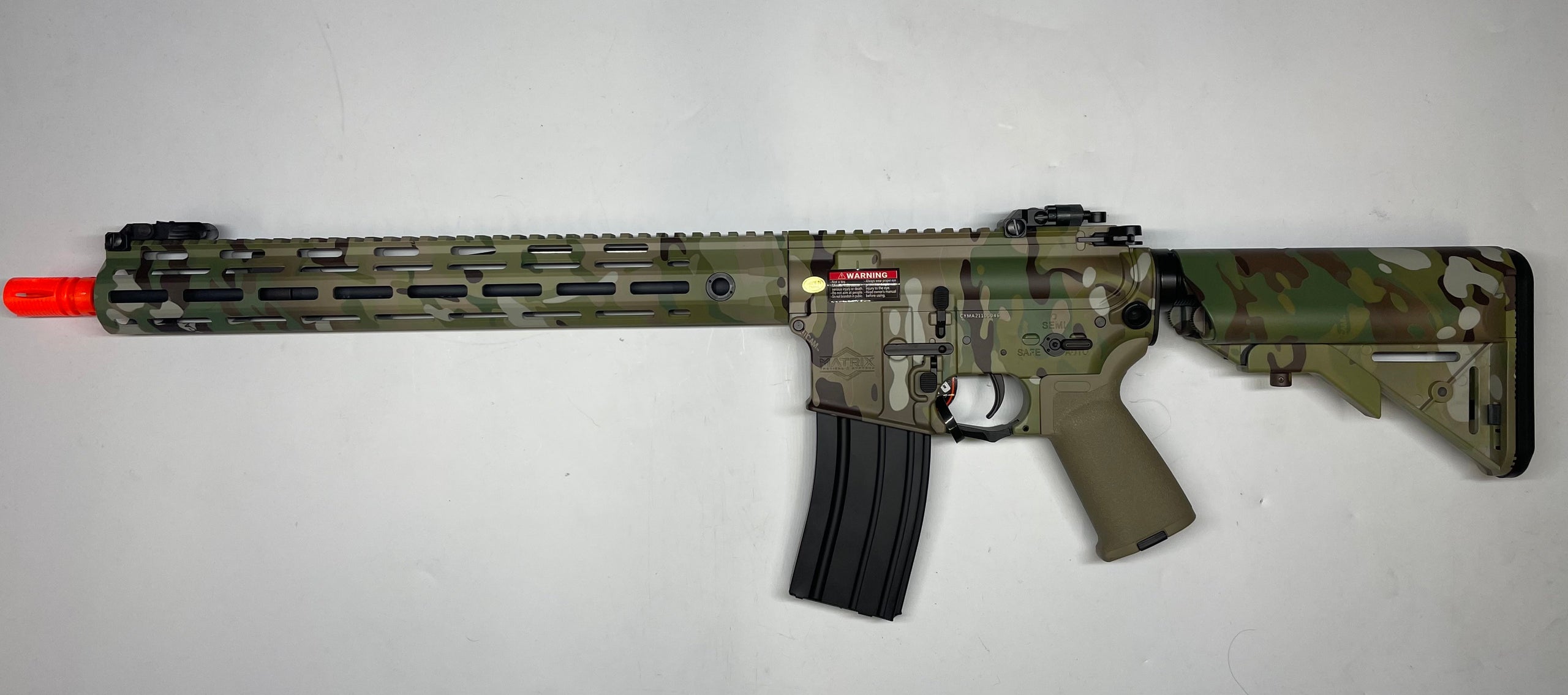 Matrix Custom Full Metal M4 RIS Airsoft AEG Rifle with Multicam Water ...