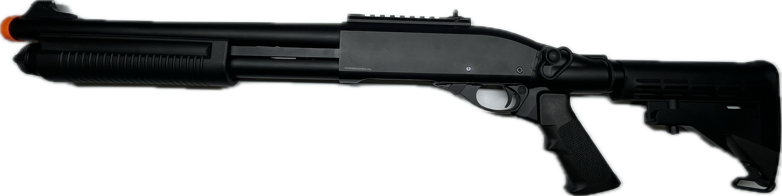 Golden Eagle M870 Spring Powered Tri-Shot Pump Action Airsoft Shotgun ...